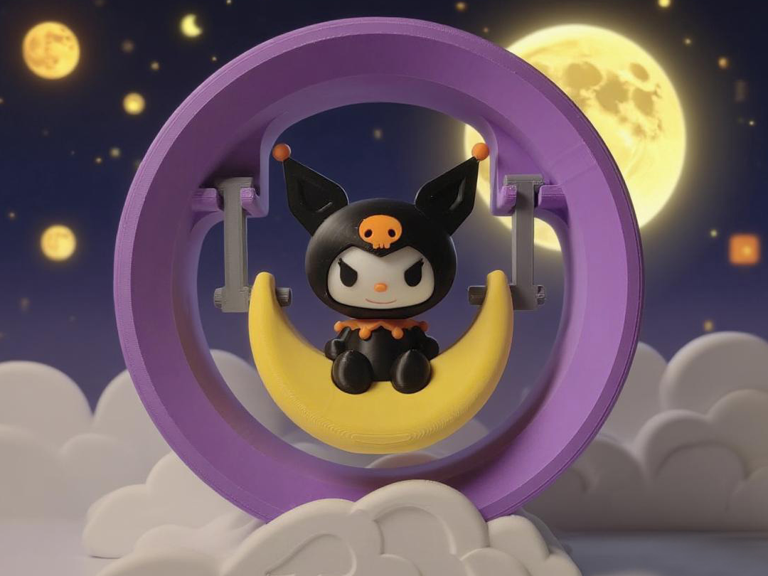 Mid-Autumn Good Luck - Moon Swing - Kuromi by 天门计划 MakerWorld: Download ...
