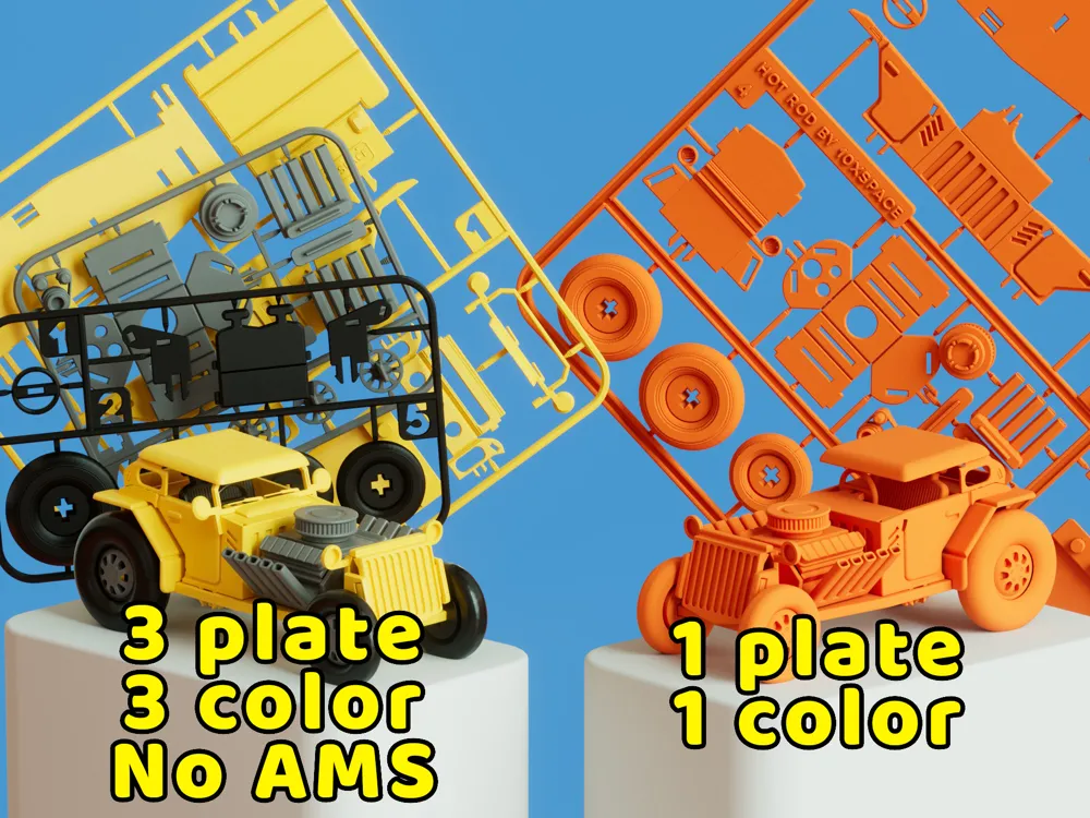 HOT ROD- KIT CARD (NO AMS) - Free 3D Print Model - MakerWorld