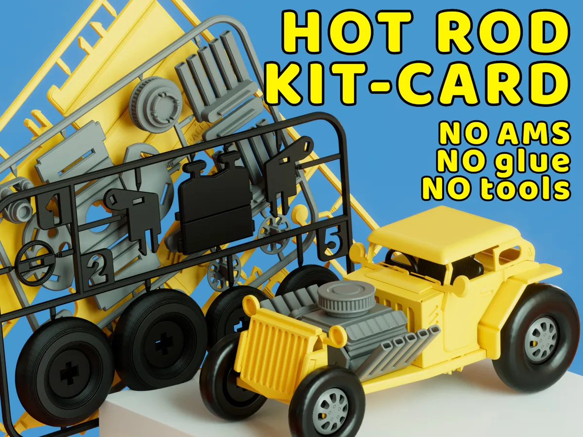 HOT ROD- KIT CARD (NO AMS) - Free 3D Print Model - MakerWorld