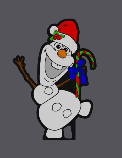 Christmas Olaf - 2D Wallart by Love Prints - MakerWorld