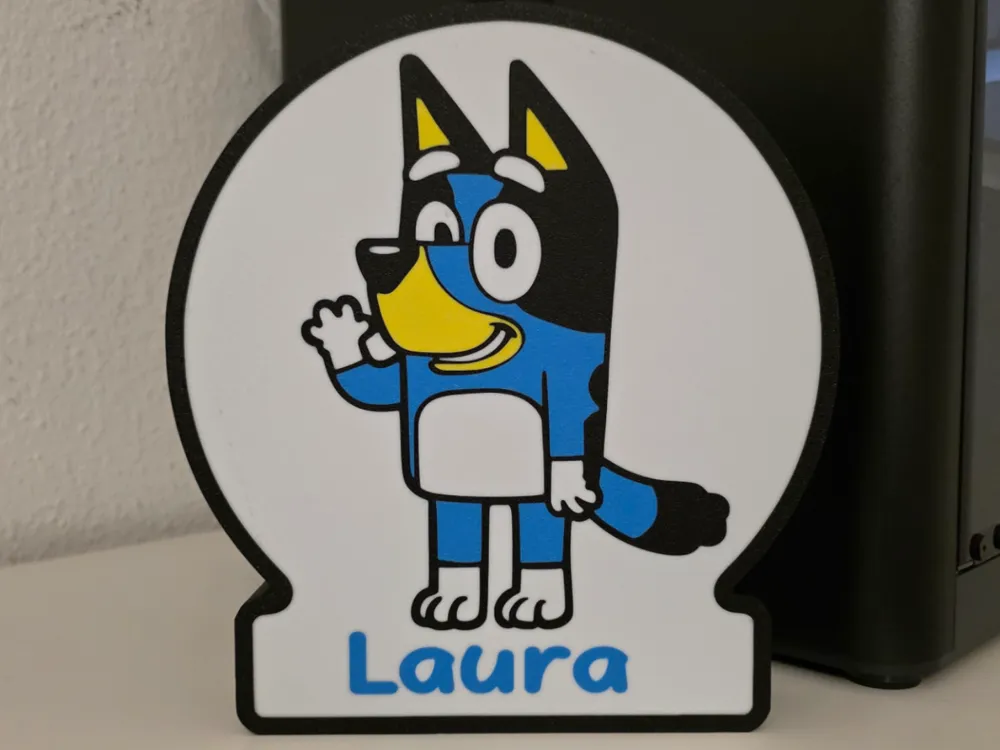 Bluey LED customize name by mixersnk MakerWorld: Download Free 3D Models