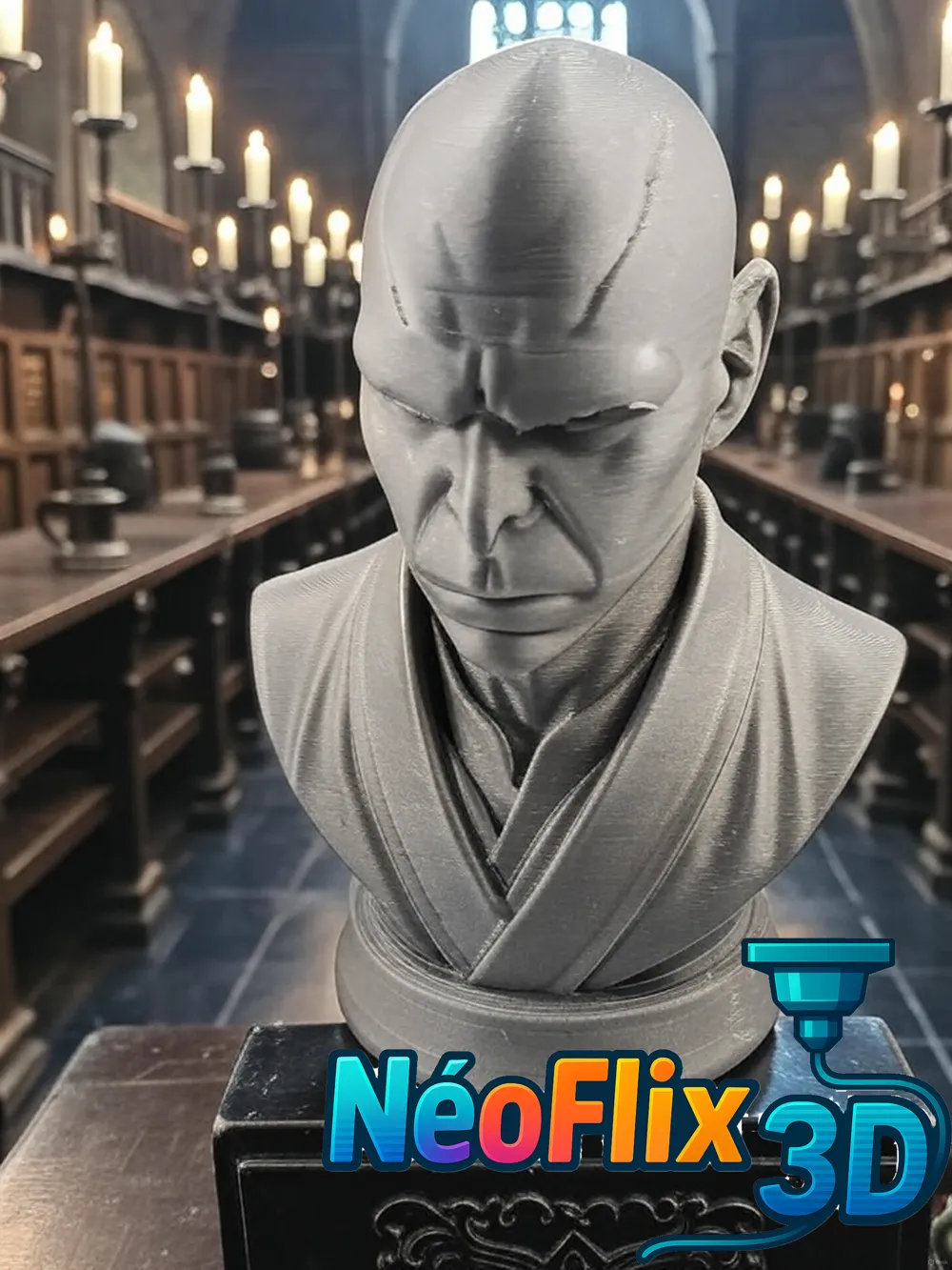 Bust Lord Voldemort Harry Potter - Free 3D Print Model - MakerWorld