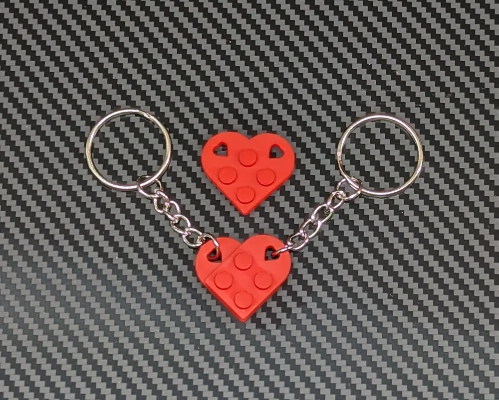Valentines Day Legos Heart Keychain Charms by t147caddy - MakerWorld