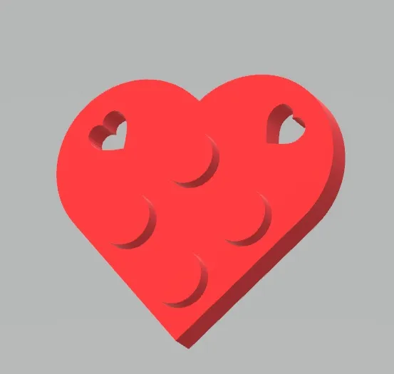 Valentines Day Legos Heart Keychain Charms by t147caddy - MakerWorld