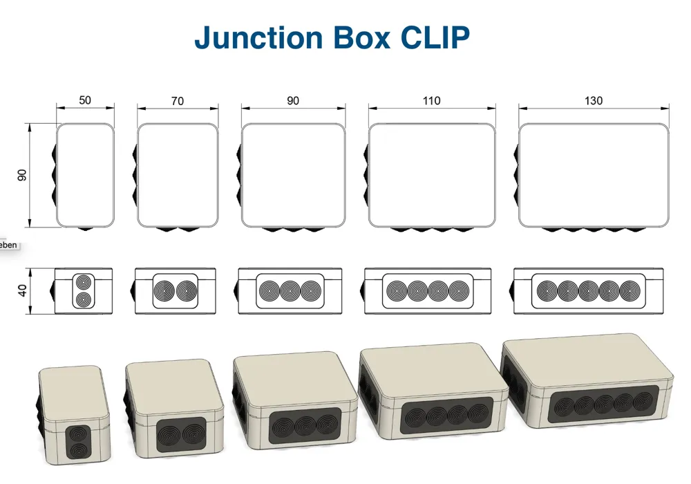 Junction Box CLIP - Multi Size by iLab MakerWorld: Download Free 3D Models
