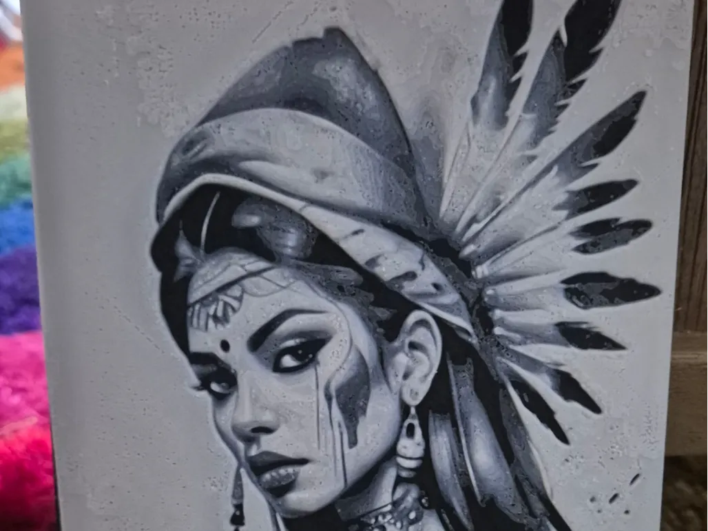 Indian Lady Hueforge - Free 3D Print Model - MakerWorld