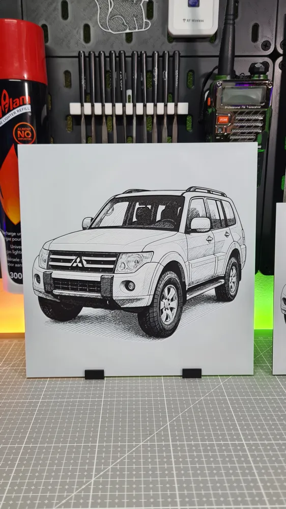 Mitsubishi Pajero – Hueforge – 3 Colors by 3DK Maker MakerWorld ...