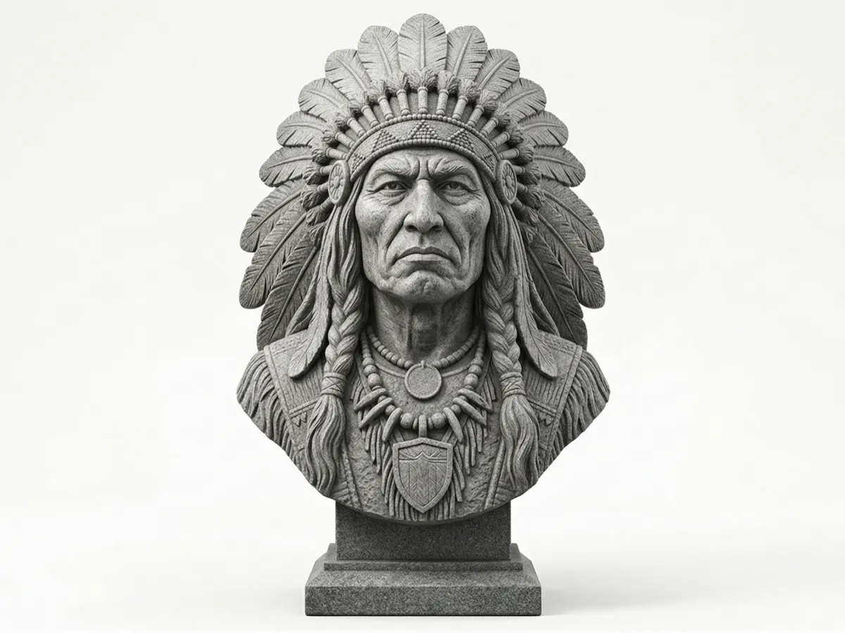 Indian chief statue - Free 3D Print Model - MakerWorld