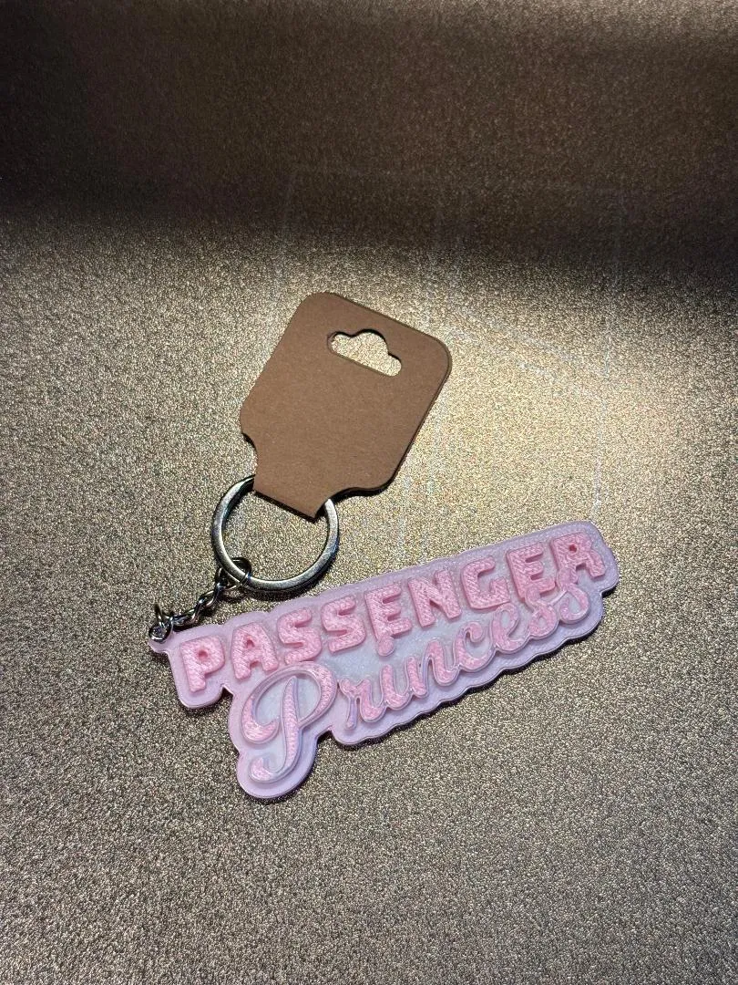 Passenger Princess Keychain - Key Ring - Joke Gift - Free 3D Print ...