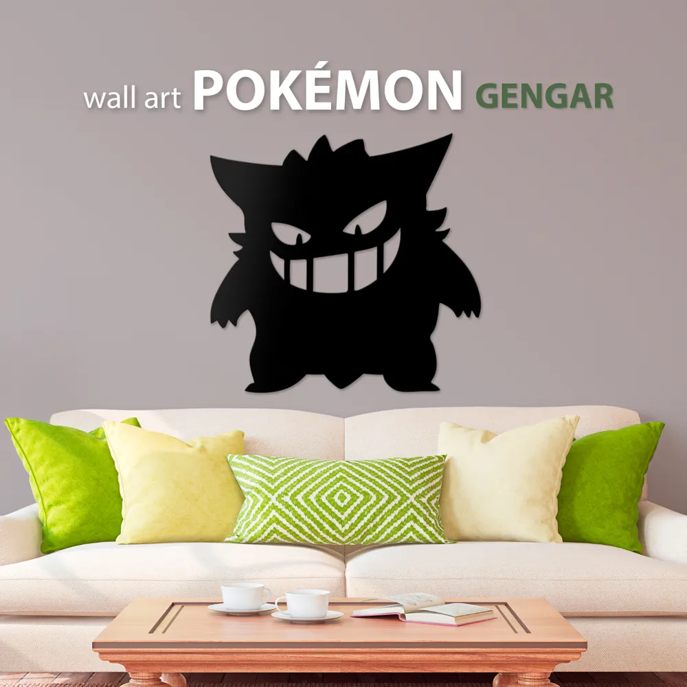 Pokemon Gengar Wall Art by Indibles - MakerWorld