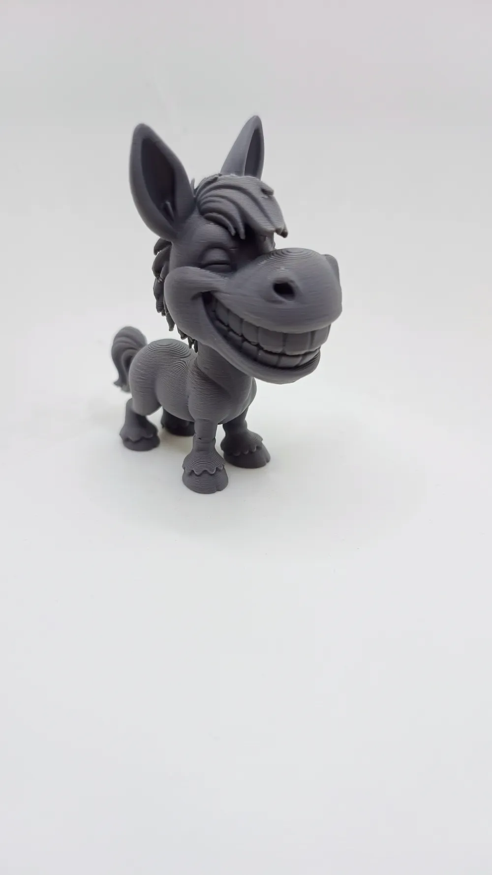 Grinning Donkey Cartoon Figure with Huge Teeth - Free 3D Print Model ...
