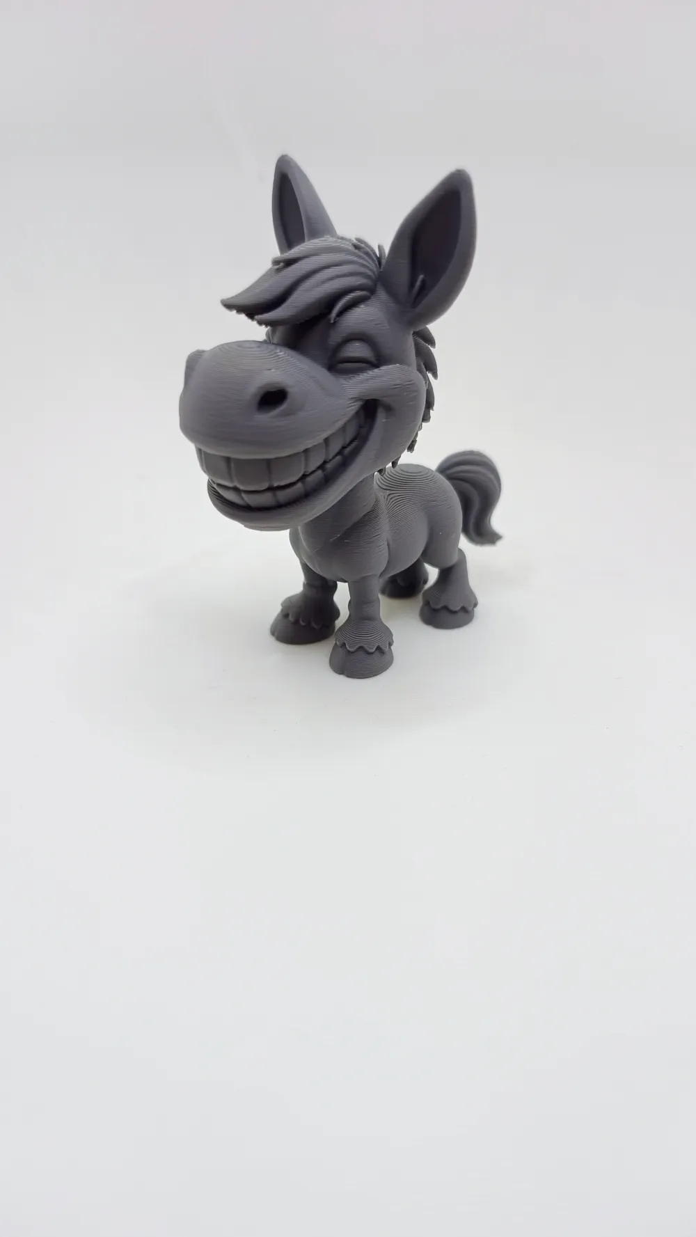 Grinning Donkey Cartoon Figure with Huge Teeth - Free 3D Print Model ...