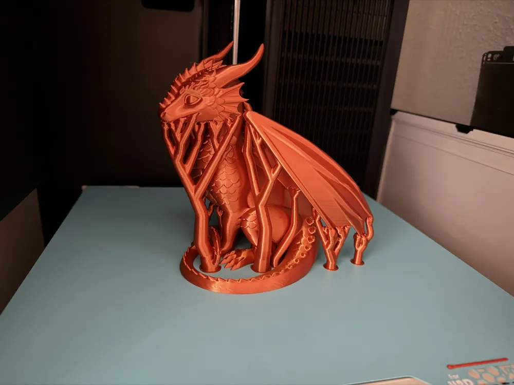 Epic Dragon Phone Stand - No AMS - Free 3D Print Model - MakerWorld