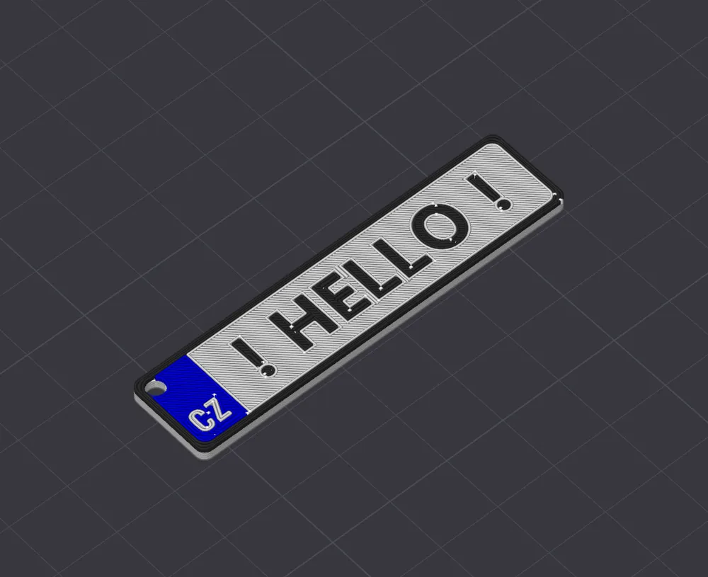 EUROPE Car License plate number / Text Keychain - Free 3D Print Model ...