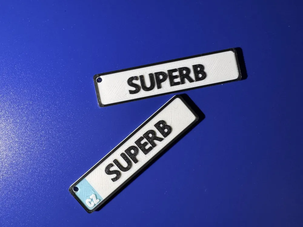 Car, License plate number / Text Keychain - Free 3D Print Model ...