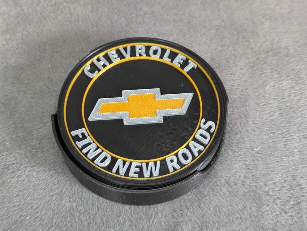 Car Logo Stackable Coaster Set - American Edition - Free 3D Print Model ...