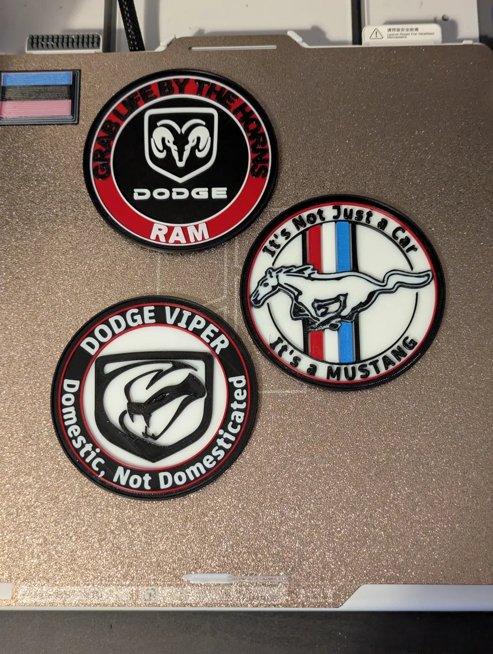 Car Logo Stackable Coaster Set - American Edition - Free 3D Print Model ...