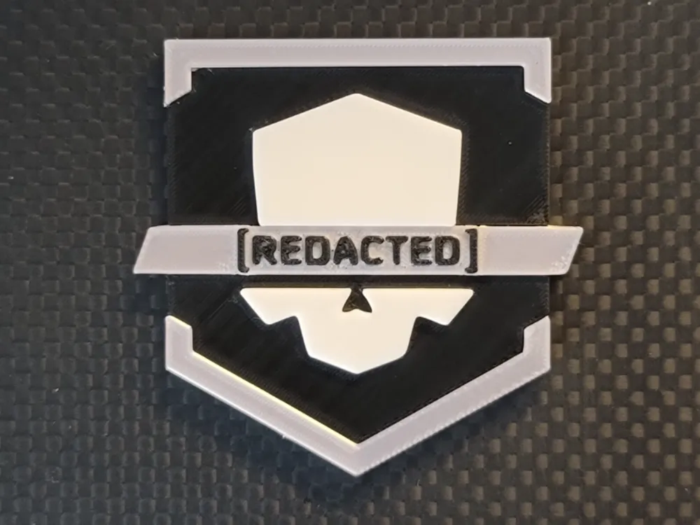 Helldivers Redacted Regiment Medal - Free 3D Print Model - MakerWorld