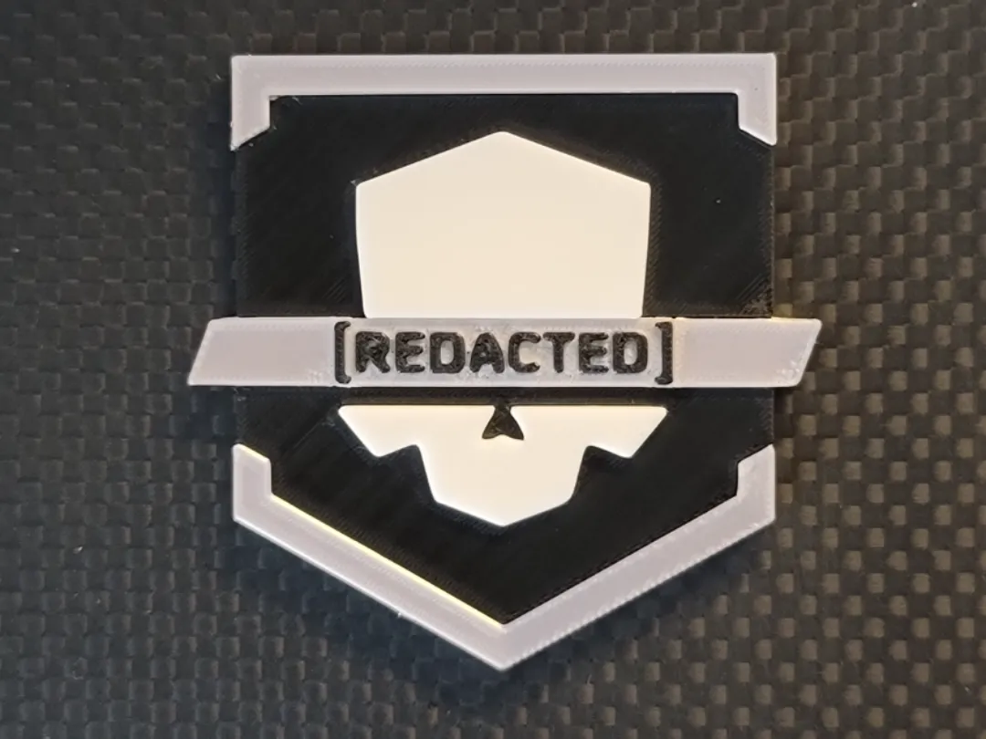 Helldivers Redacted Regiment Medal - Free 3D Print Model - MakerWorld