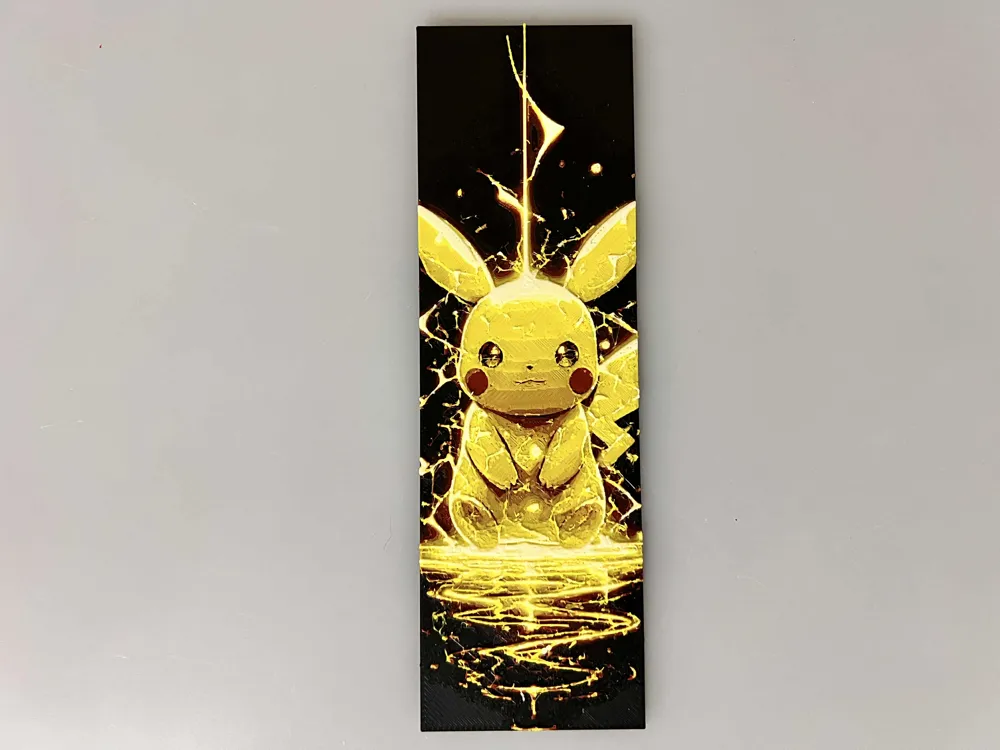 Pikachu - Standardized - Bookmark and/or Portrait by 3djd MakerWorld: Download Free 3D Models