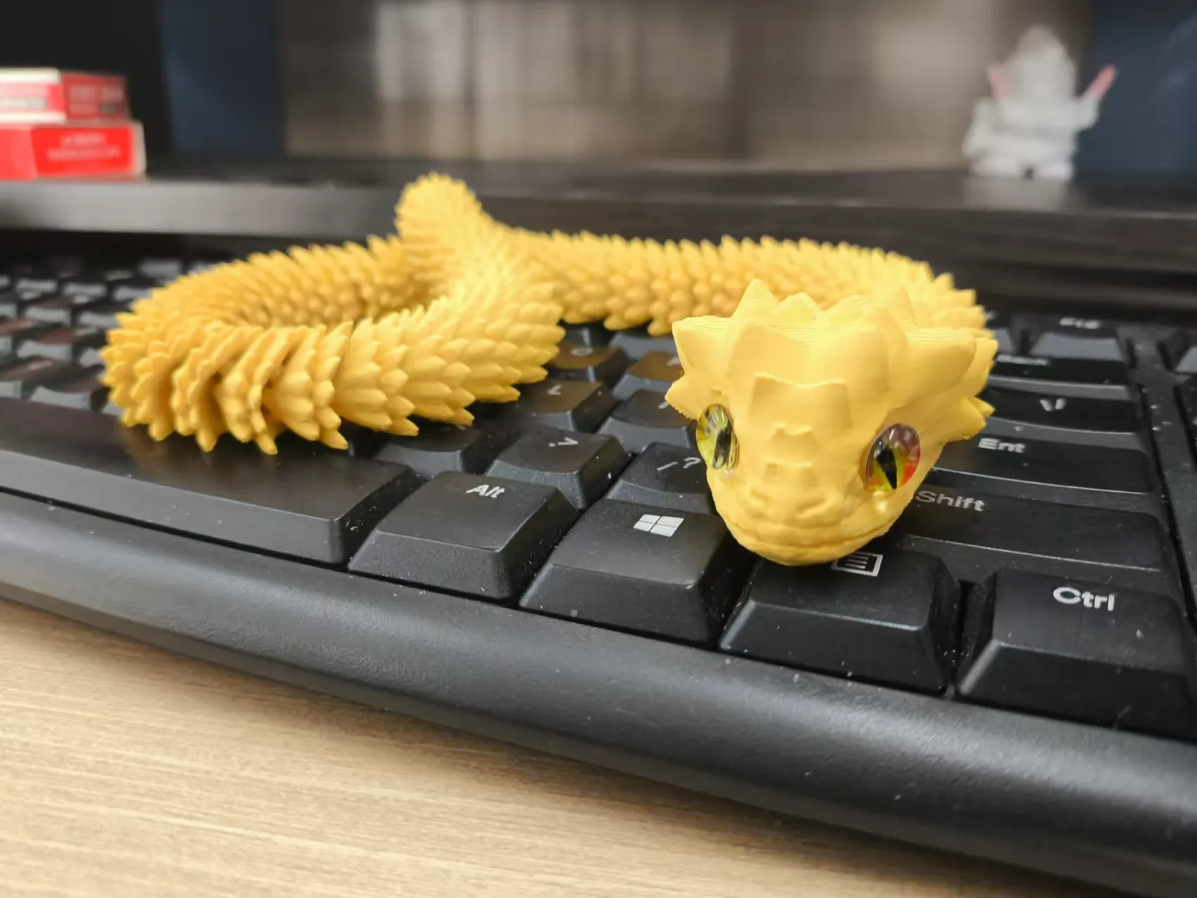 Spiky Snake (Durian Snake) 45cm long, fits 8mm artificial eyes by ...