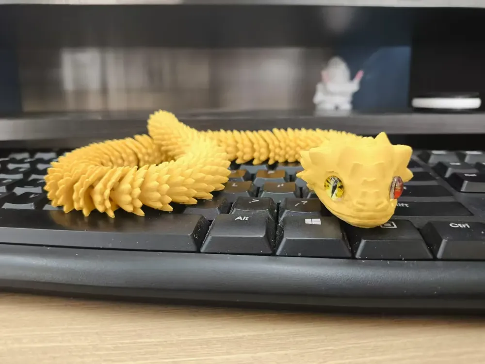 Spiky Snake (Durian Snake) 45cm long, fits 8mm artificial eyes by ...