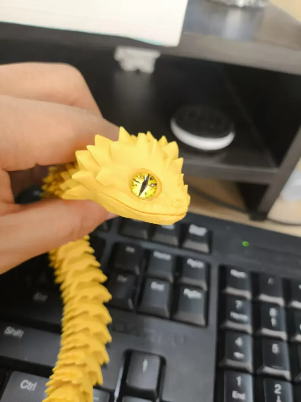 Spiky Snake (Durian Snake) 45cm long, fits 8mm artificial eyes by ...