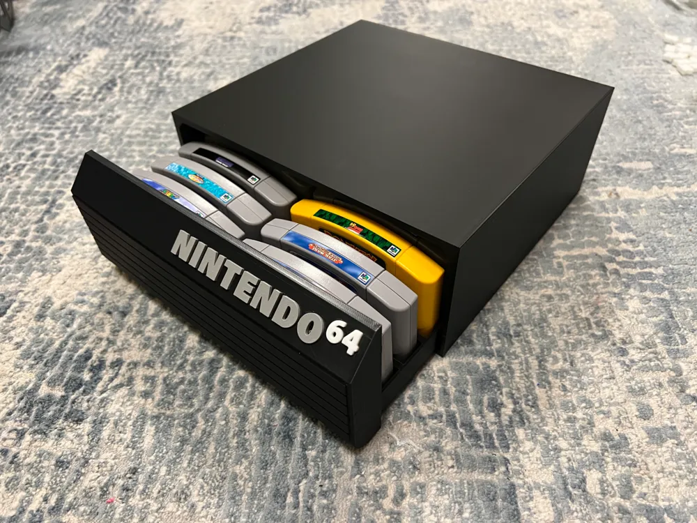 N64 Nintendo 64 Cartridge Holder Drawer - Free 3D Print Model - MakerWorld