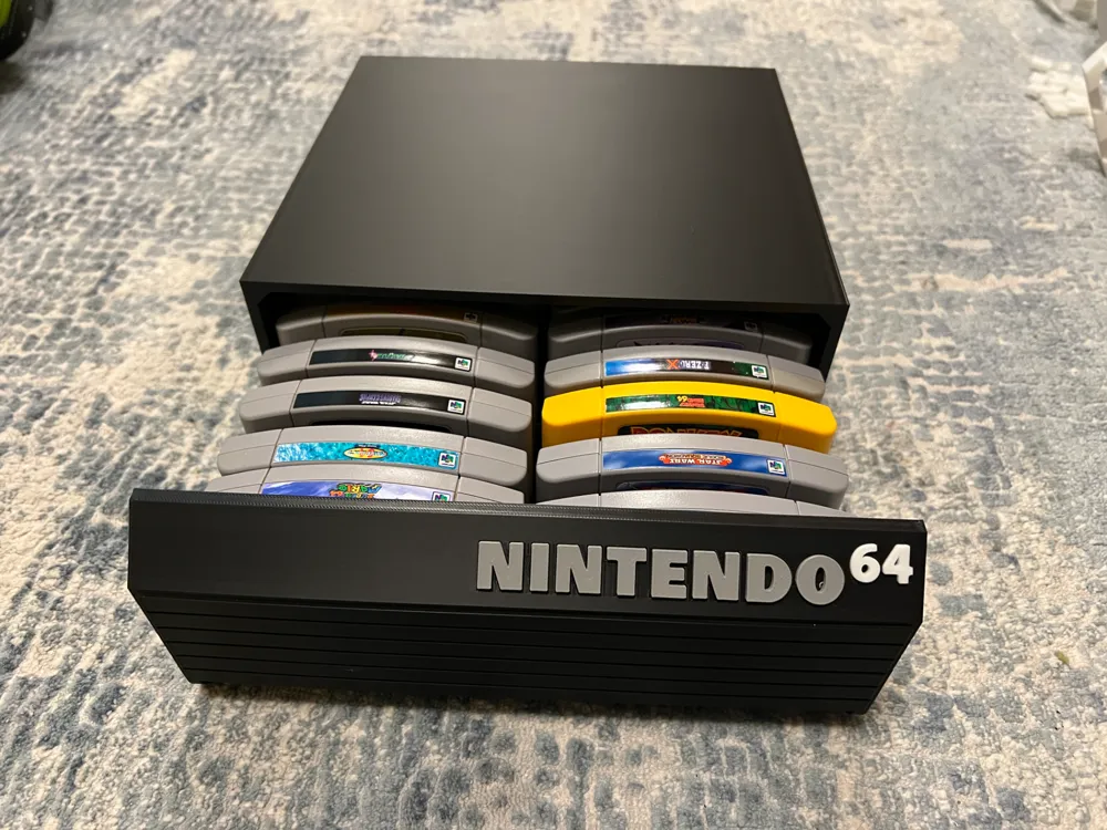 N64 Nintendo 64 Cartridge Holder Drawer - Free 3D Print Model - MakerWorld