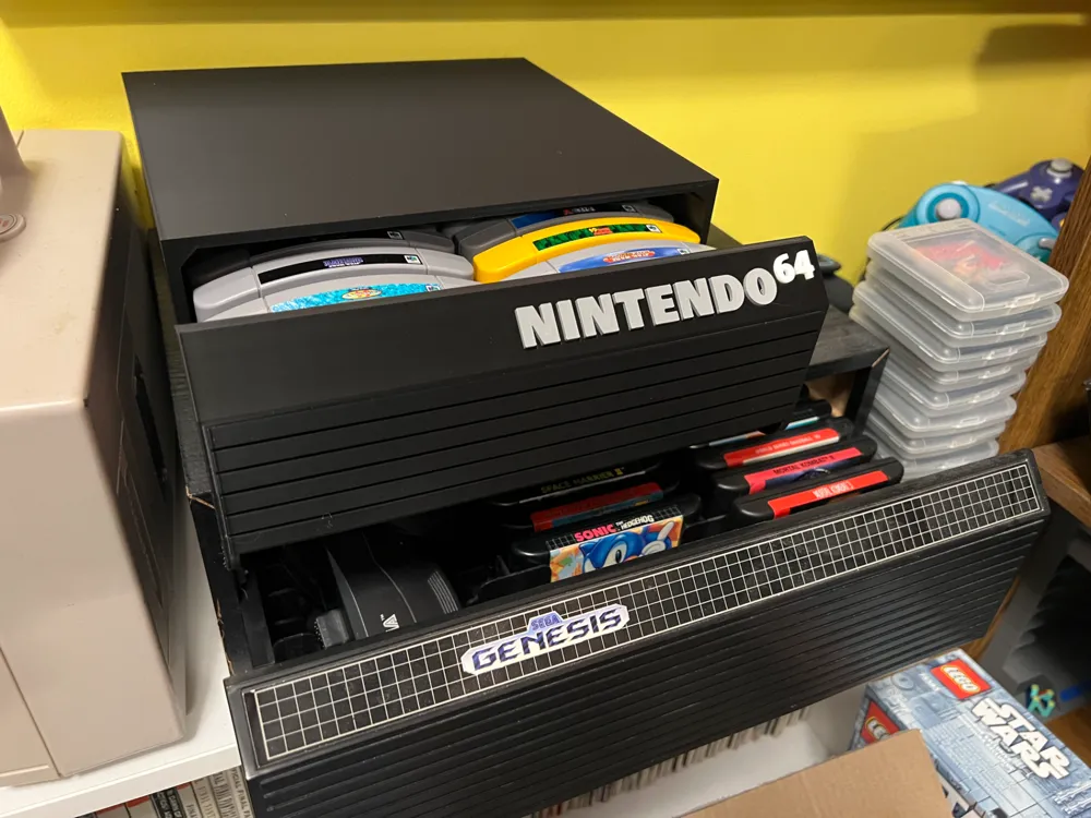 N64 Nintendo 64 Cartridge Holder Drawer - Free 3D Print Model - MakerWorld