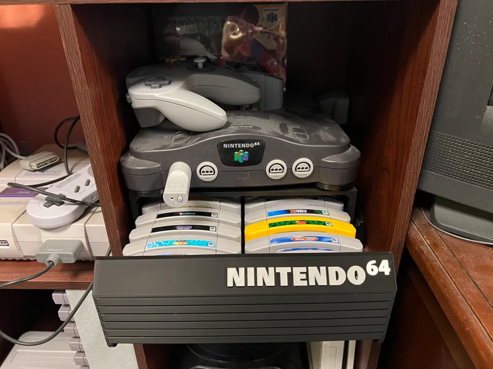 N64 Nintendo 64 Cartridge Holder Drawer - Free 3D Print Model - MakerWorld
