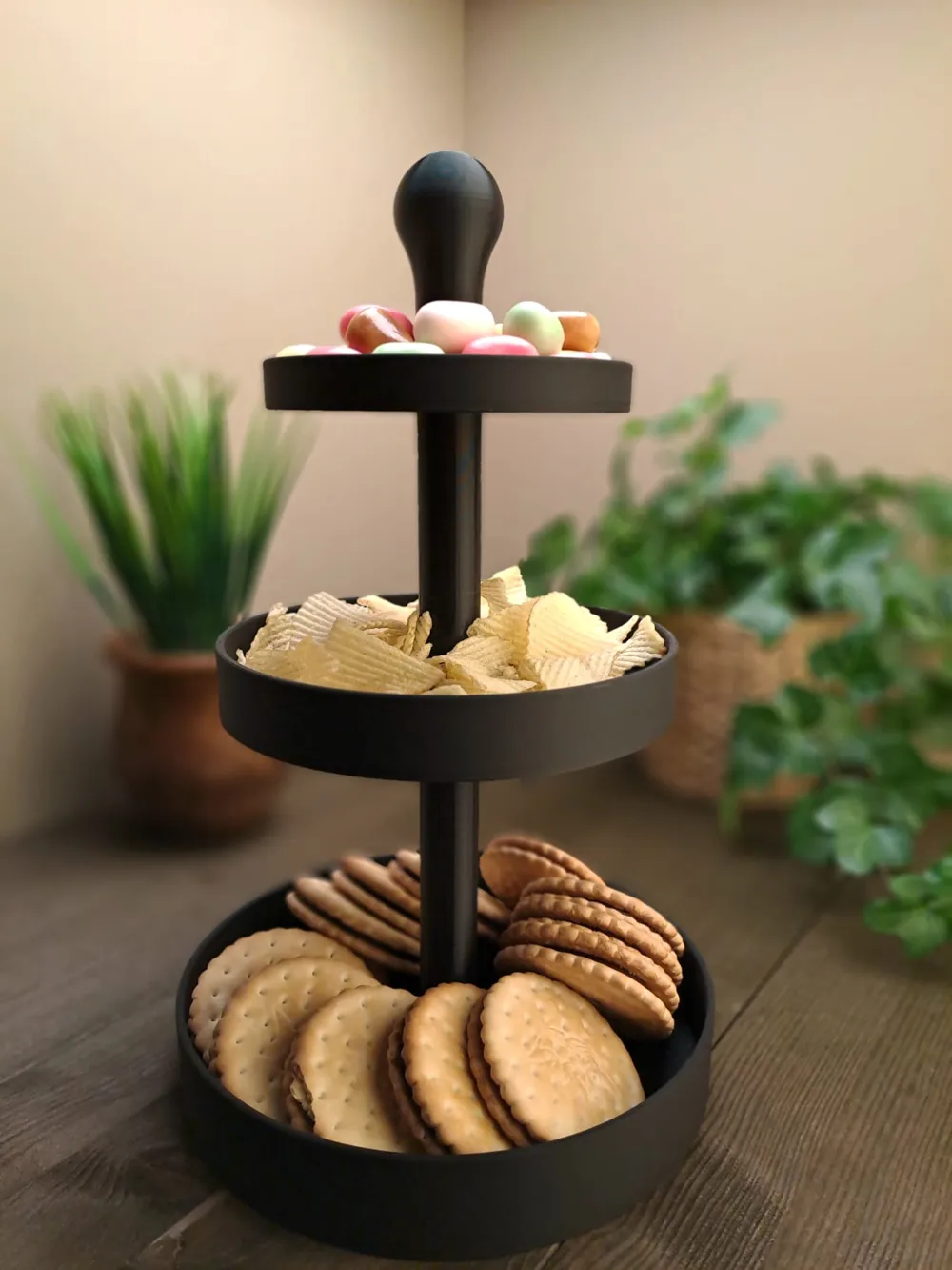 Three Tiered Snack & Cake Stand, Serving Stand by Deltaprints ...