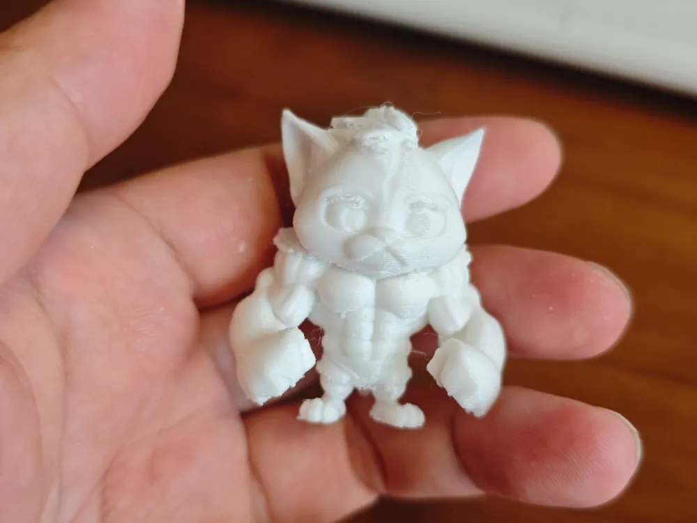 Muscular Cat With Supports Slow Removal Freely Scalable Printable ...