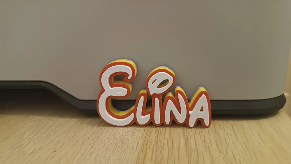 Disney Name Sign Elina Kid Room Wall Decor Tag by Fabbiotto MakerWorld ...