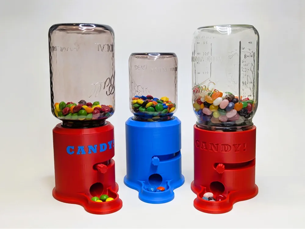 Mason Jar Candy Dispenser - Free 3D Print Model - MakerWorld