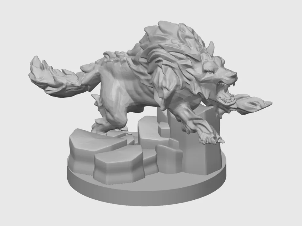 Wolf DnD miniature - Free 3D Print Model - MakerWorld
