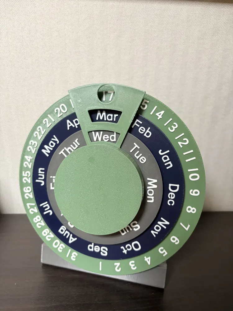 Desktop Perpetual Calendar Bambu Lab Official Spool Modification by ...