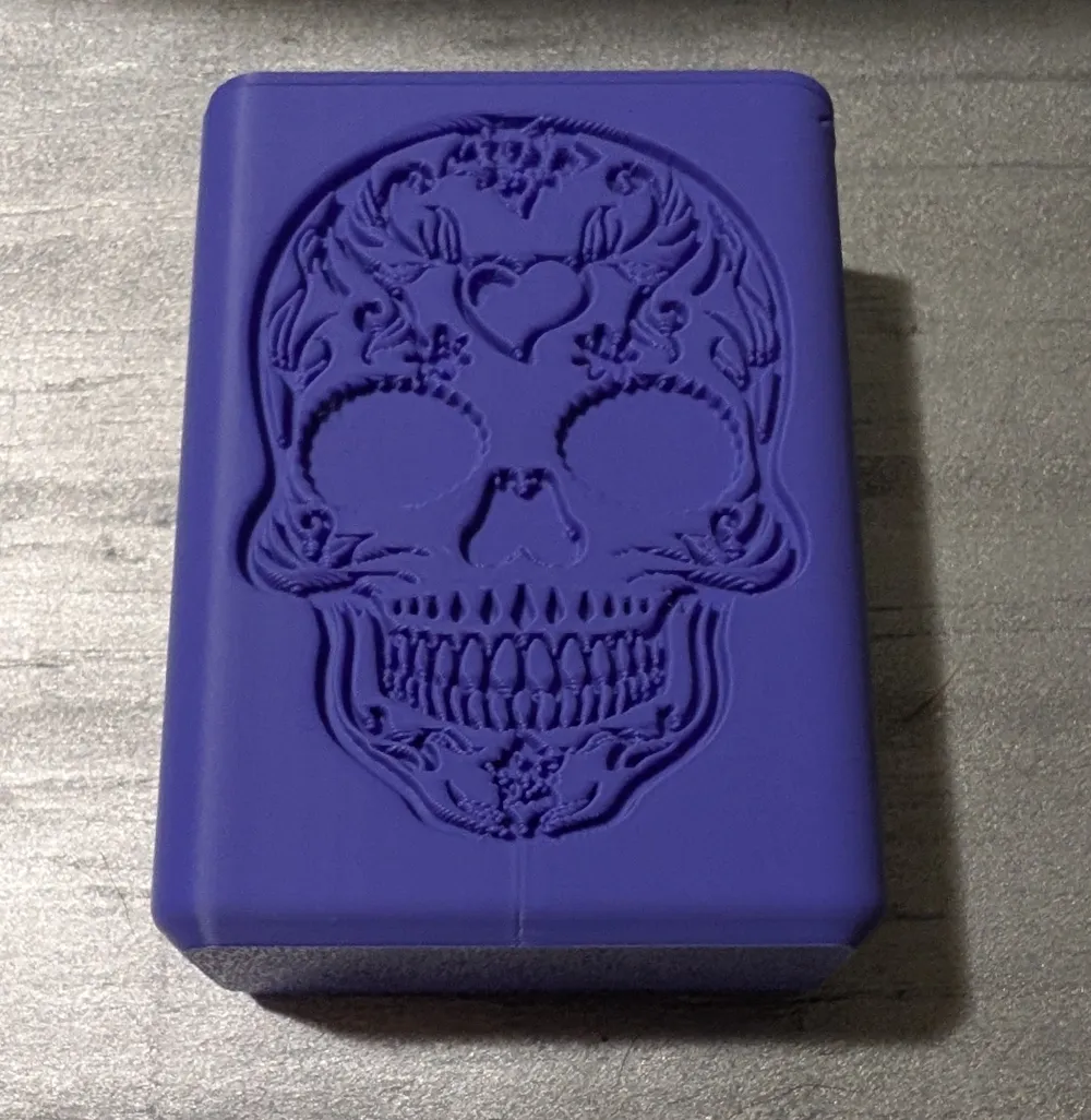 Sugar Skull Cigarette Case-Kings - Free 3D Print Model - MakerWorld