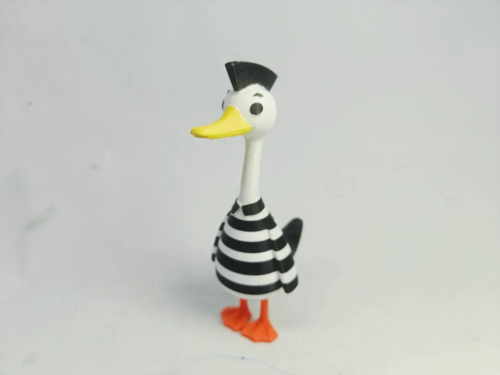 Striped Duck - Multi-color Print, Partially Painted Edition - Free 3D ...
