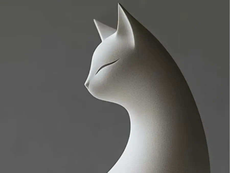 Cat Modern Sculpture Figurine Decoration by 云朵朵小姐姐的爸爸 - MakerWorld
