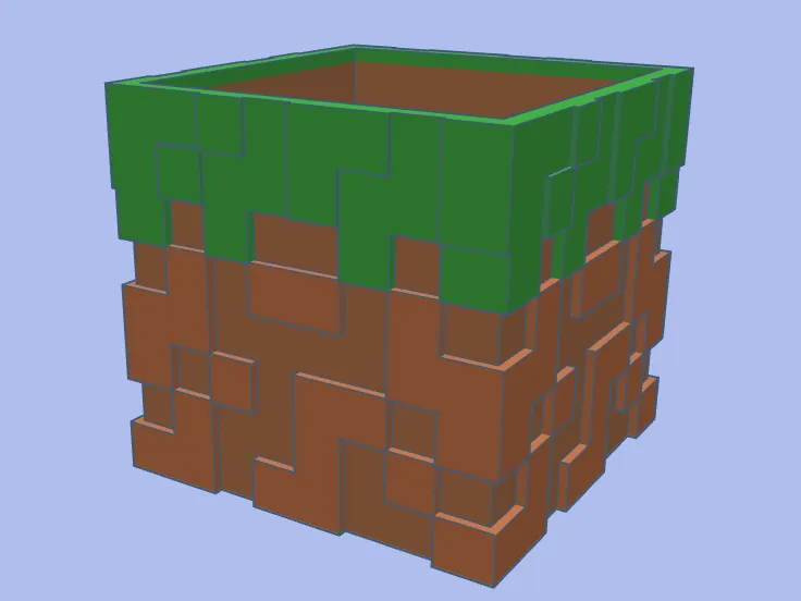 Minecraft Grass Block Planter by Limo - MakerWorld