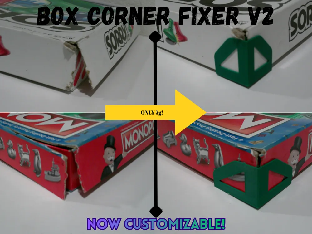 Réparateur de coin de boîte de jeu de société V2 - Modèle d'Impression ...