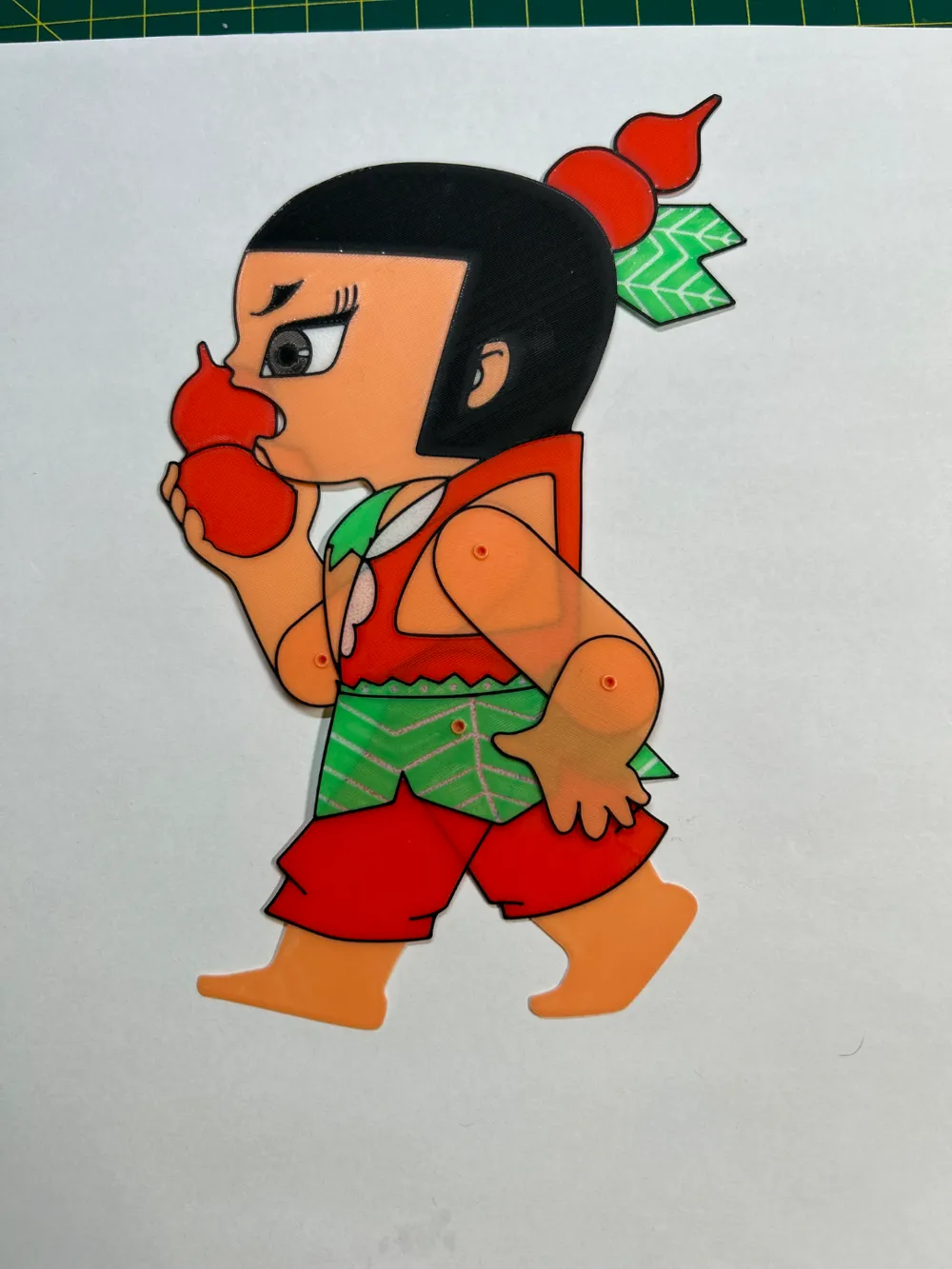 Calabash Brothers shadow puppet toy, 9.53g, articulated joints, 5-color ...