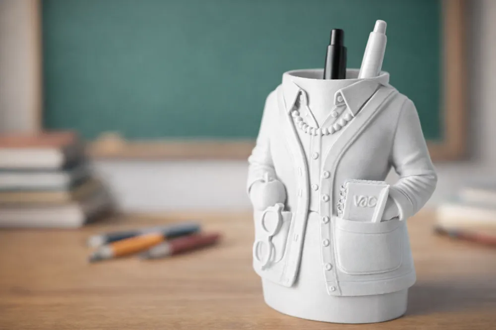 Classic Teacher Pen Holder – Old School Style - Free 3D Print Model ...