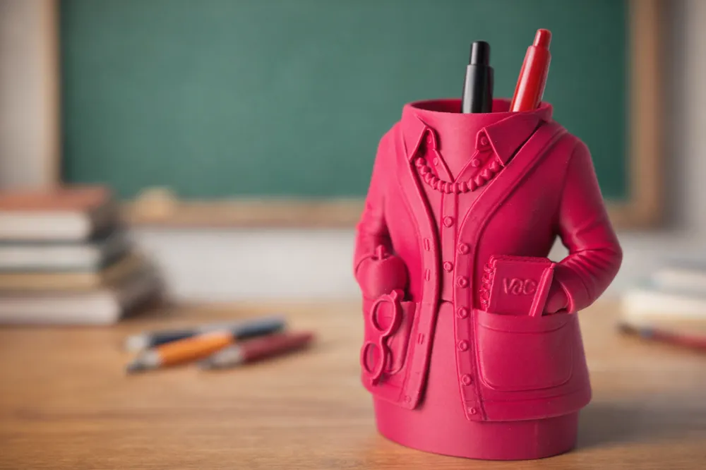Classic Teacher Pen Holder – Old School Style - Free 3D Print Model ...