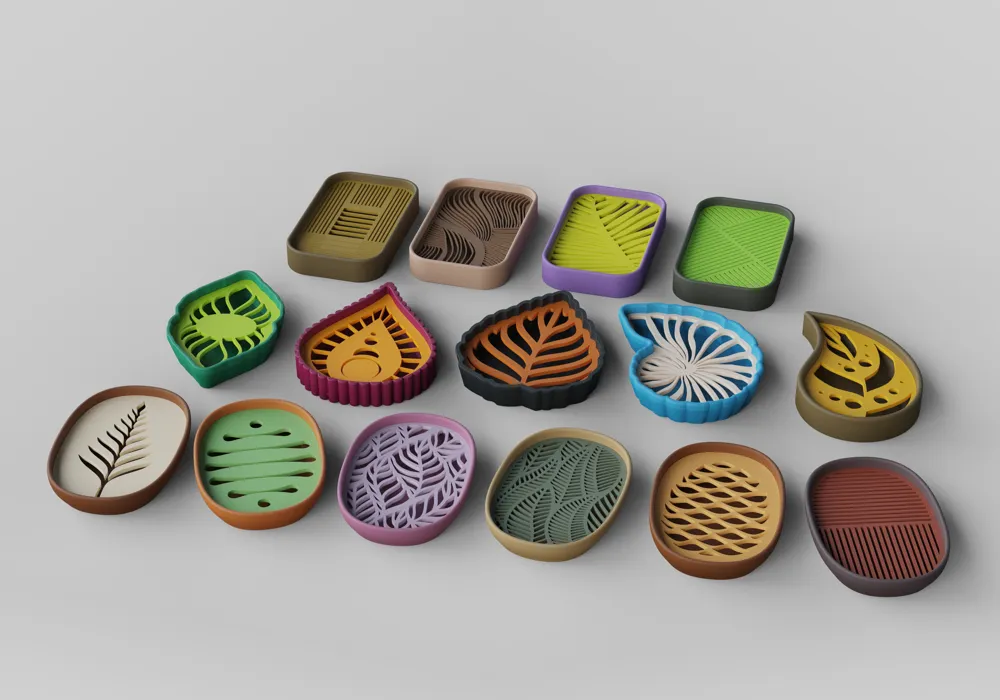 Soap Dish / Sponge Holder Collection #2 - Free 3D Print Model - MakerWorld