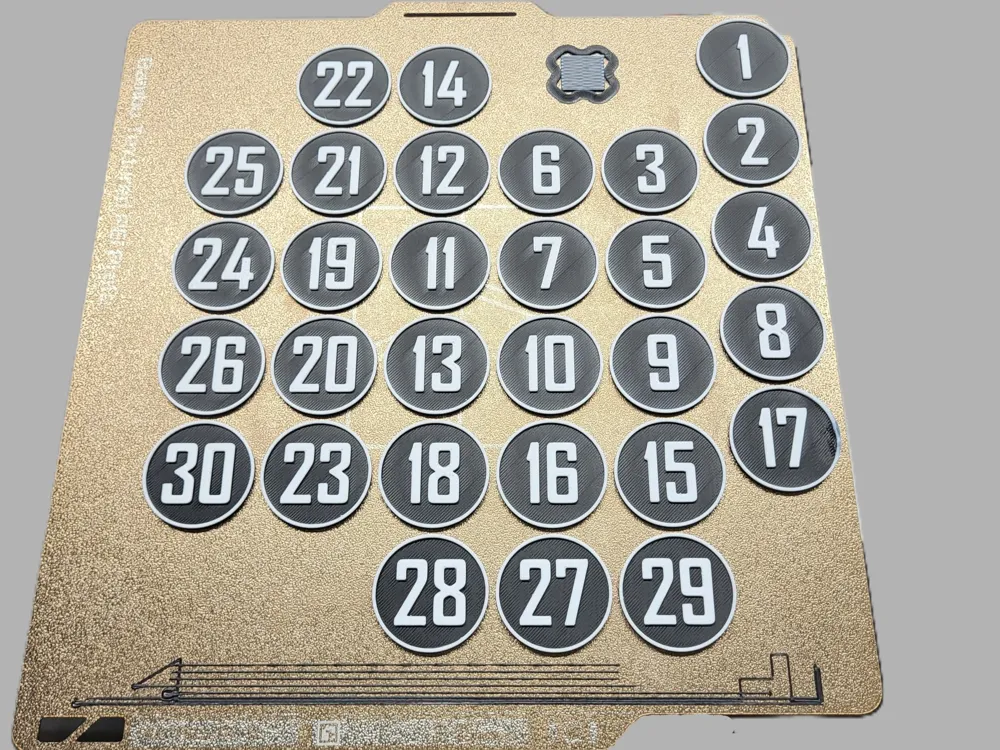 Tokens mit Zahlen von 1 bis 30 schwarz und weiß – Kostenloses 3D ...