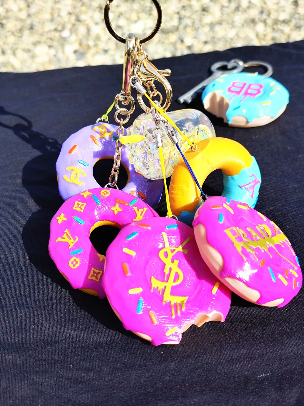 Luxury Donut Keychains – 11 Multicolor Designs - Free 3D Print Model ...