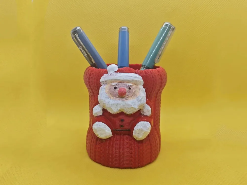 Santa Claus Boot Pen Holder by KakaXiMakerWorld: Download Free 3D Models