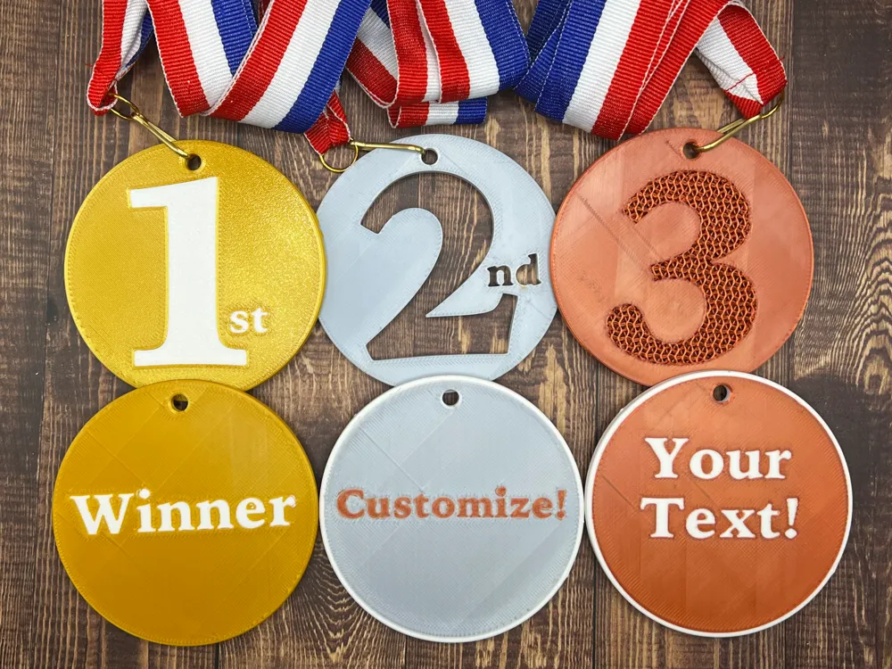 Customizable Medal - Olympic Sports Style - Customizable in Slicer by ...